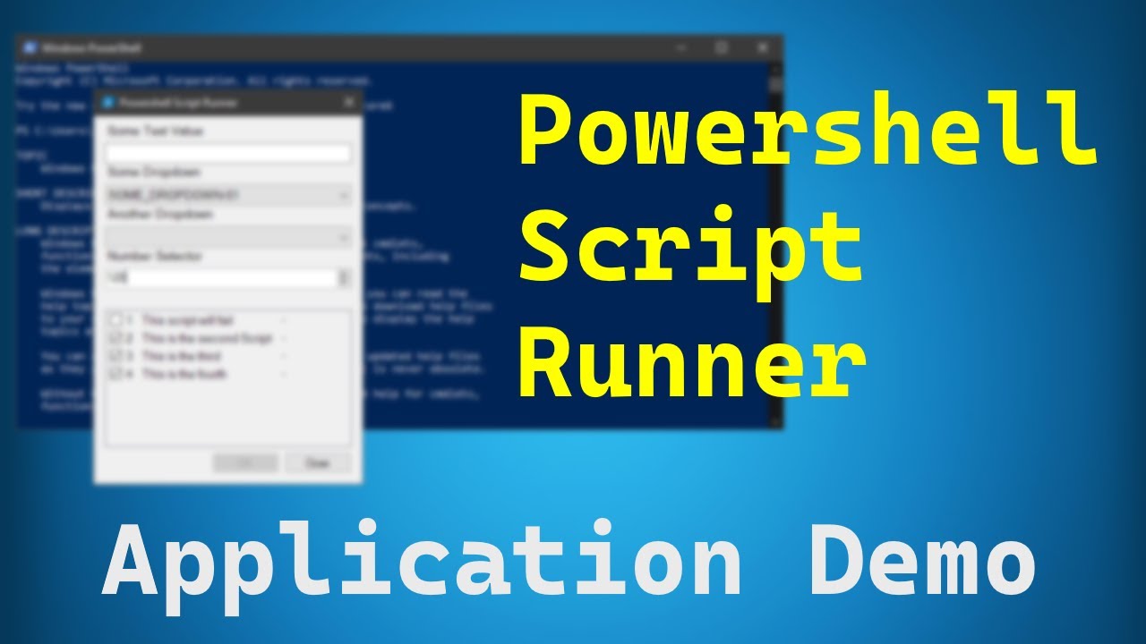 Powershell Script Runner | Application Demo