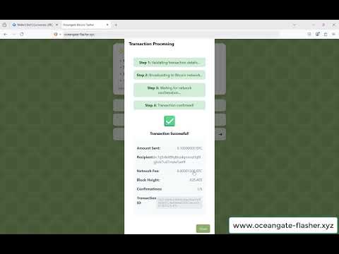 🔥🔥🔥 I sent 0 1 BTC for FREE into my Blockchain Bitcoin Wallet with Oceangate Bitcoin Flasher