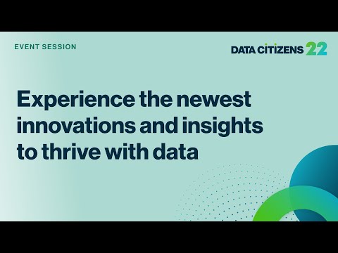 Experience the newest innovations and insights to thrive with data