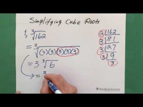 Algebra: Radicals & Operations: Simplifying Cube Roots