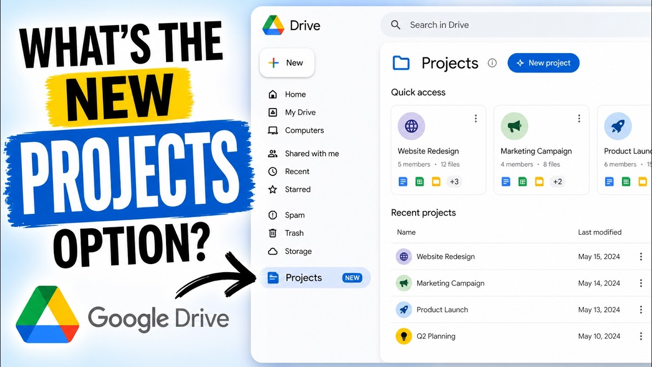What Is Google Drive's New PROJECTS Feature?