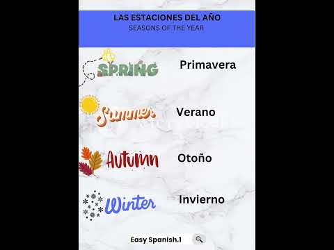 The seasons of the year in spanish