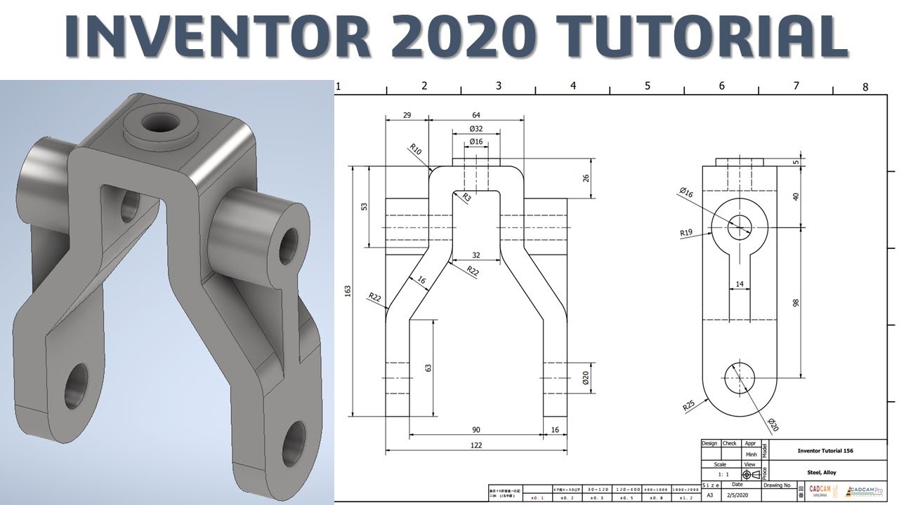 Inventor 2020 Tutorial #156 | 3D Model Basic Benginers