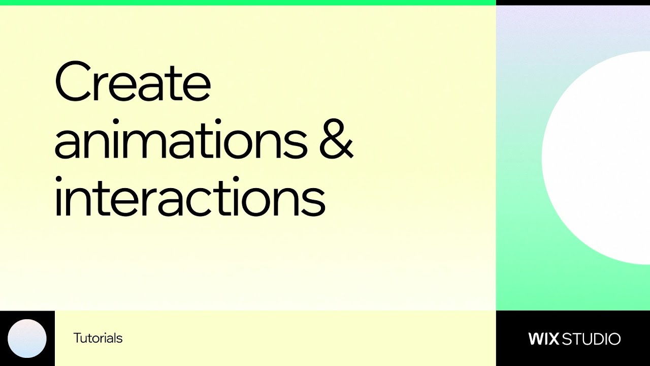 How to create Animations & Interactions with Wix Studio
