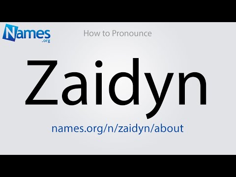 How to Pronounce Zaidyn