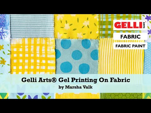 Gelli Arts® Gel Printing On Fabric by Marsha Valk