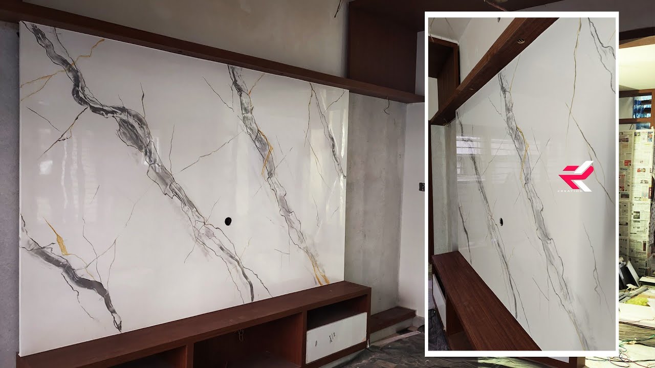 Tv unit Marble painting
