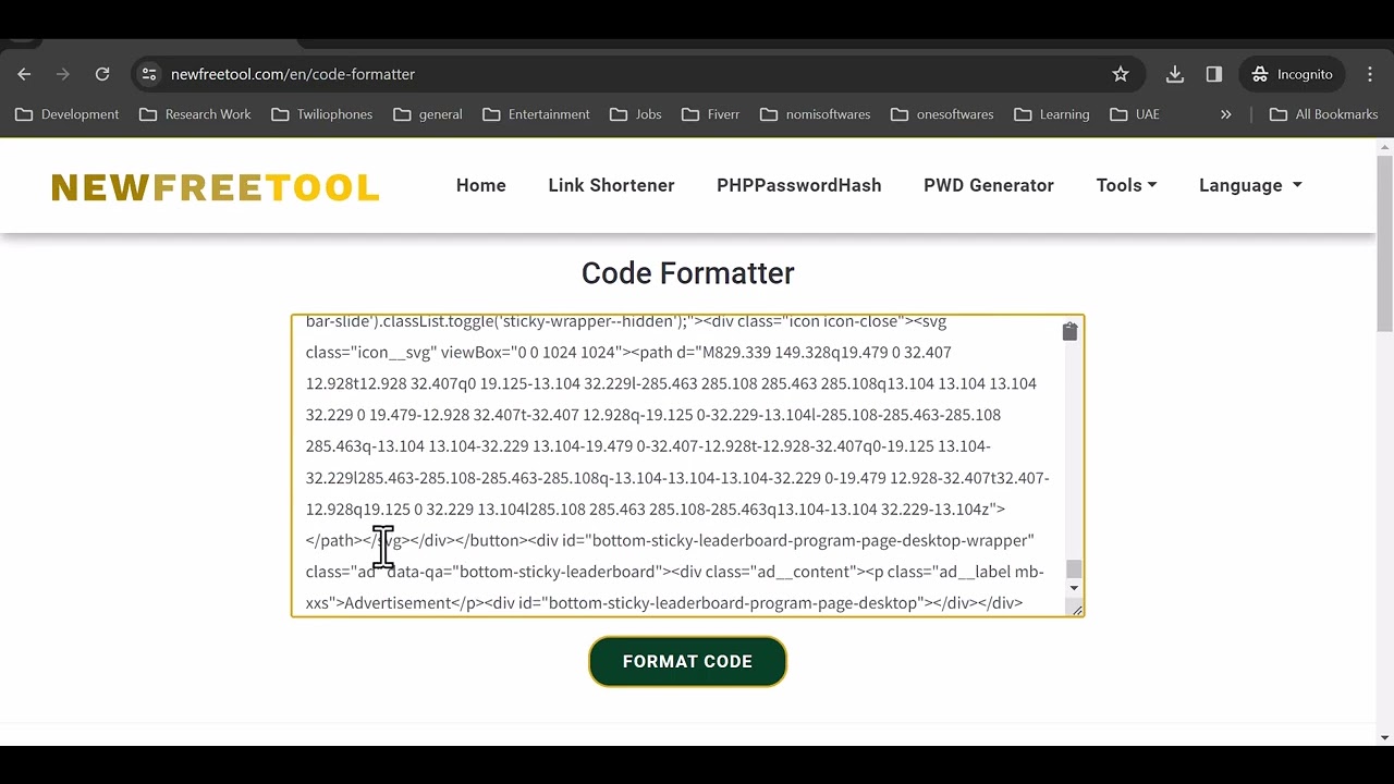 Effortless Code Cleanup with NewFreeTool.com Code Beautifier