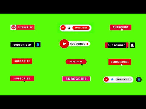 Top free like and subscribe button animation | green screen | no copyright