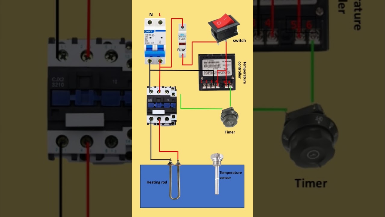 Auto temperature control wiring diagram| temperature sensor@/ @Electricalgenius