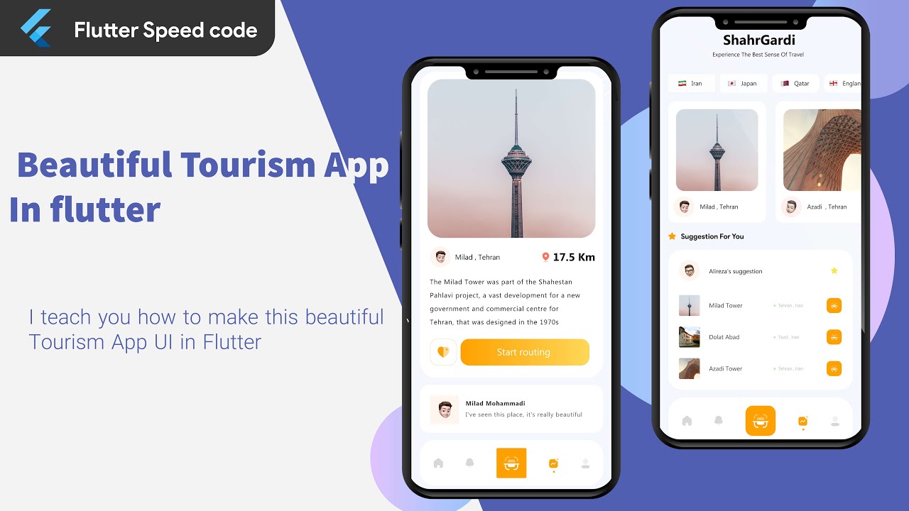 Tourism App in Flutter | Flutter UI | Speed Code