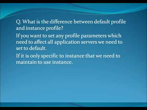 SAP BASIS INTERVIEW QUESTIONS -  PROFILE MANAGEMENT