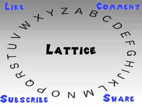 How to Say or Pronounce Lattice