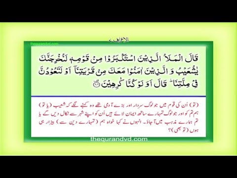 Para 9 - Juz 9 Quran HD Qal al mala Urdu Hindi Translation