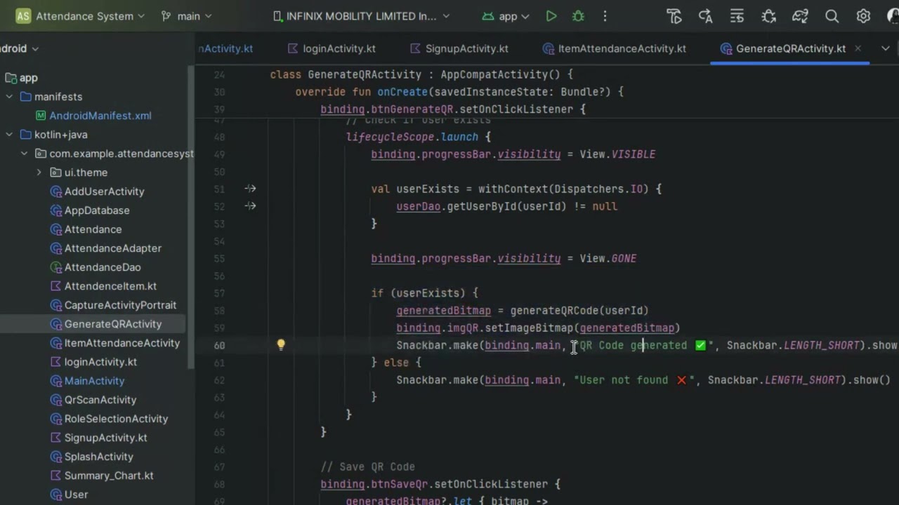 QR Attendance System Android App | Kotlin + Room DB + QR Code | Full Project Demo