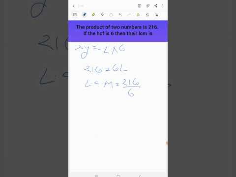 The product of two numbers is 216. If the hcf is 6 then their lcm is