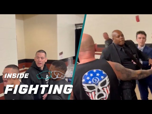 VIDEO: New close-up angle of Nate Diaz's team throwing a drink at a ...