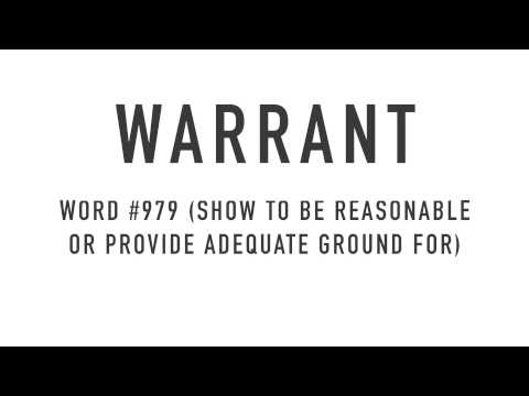 Essential English Vocabulary 979/1000 warrant