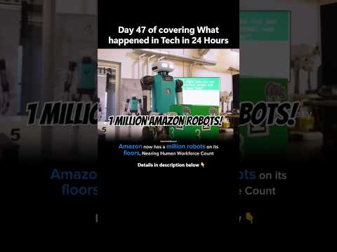 Day47: Amazon Hits 1 Million Robots: The Future of Smart Warehouses! #amazon #amazonwarehouse #ai