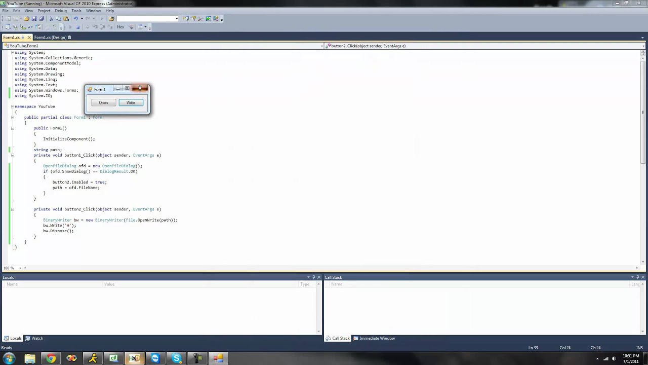 C# Beginners Tutorial - 43 - BinaryWriter