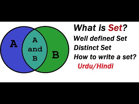 What is Set?| Well defined Set | Distinct Set | How to write a set? | Urdu/Hindi.