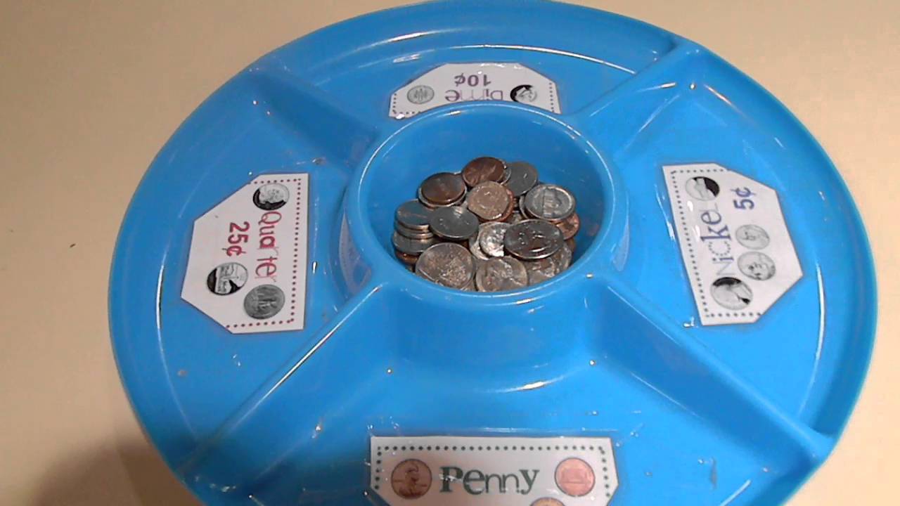 Math Hands-on Coin Sort Tray