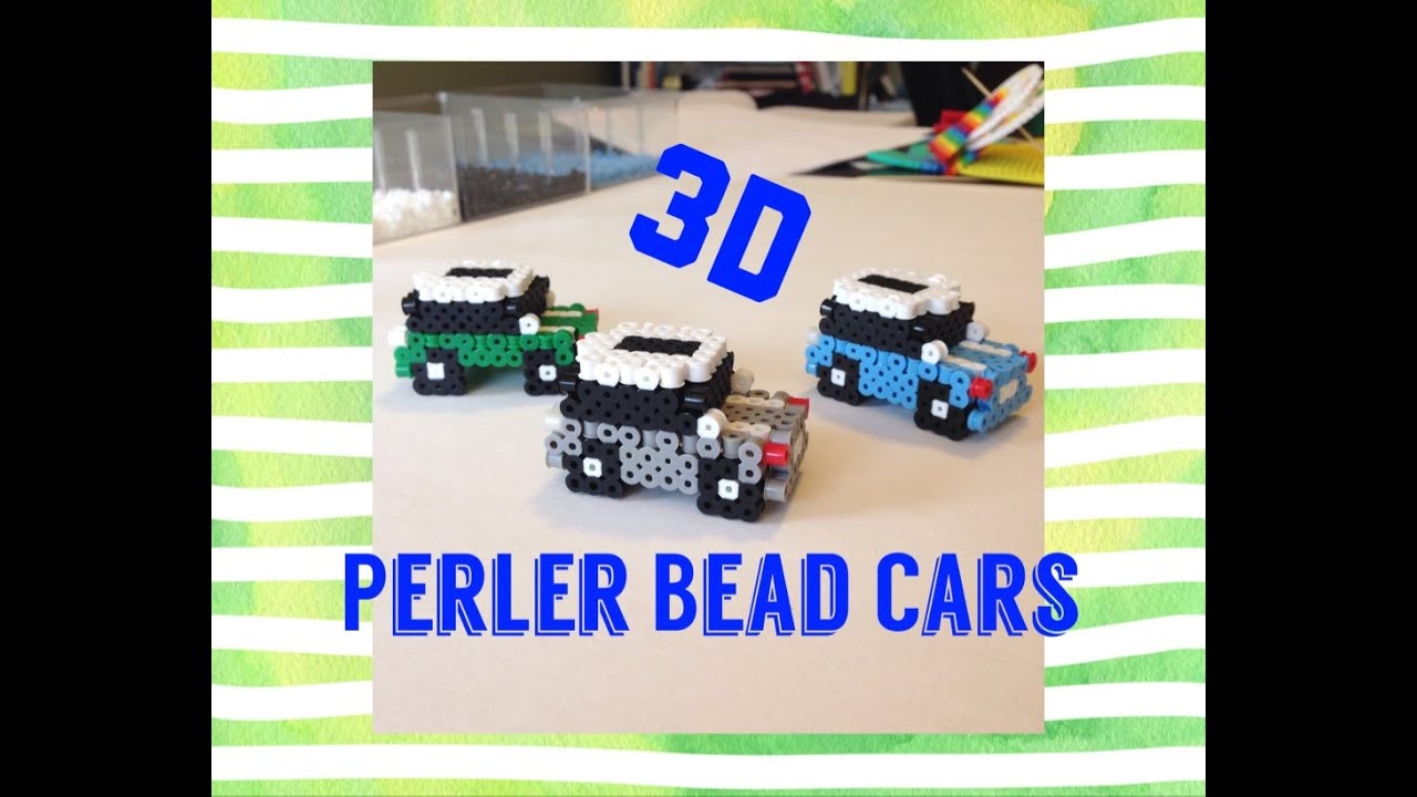 3D Perler Bead Car//Cute Mini Car Tutorial!!