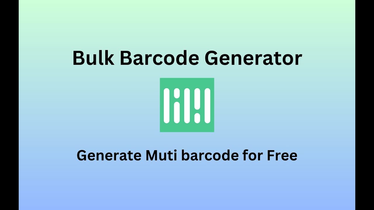 How to generate bulk barcodes for free in 2025