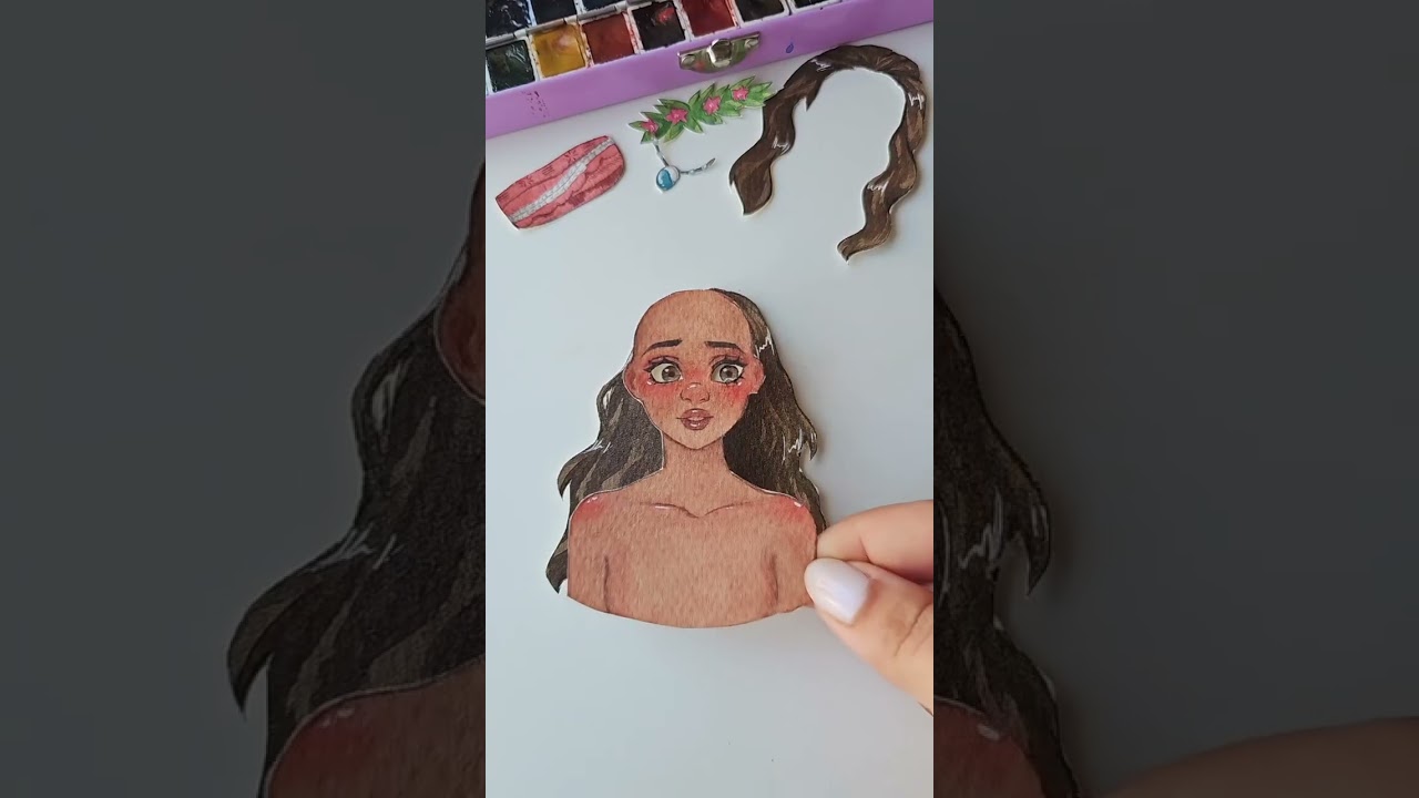 Have you ever seen Moana become a paperdoll? #art #moana