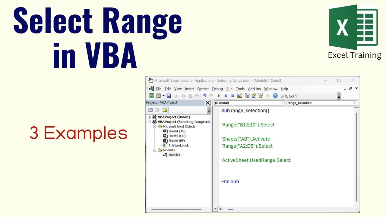 How to Select Range in Excel VBA