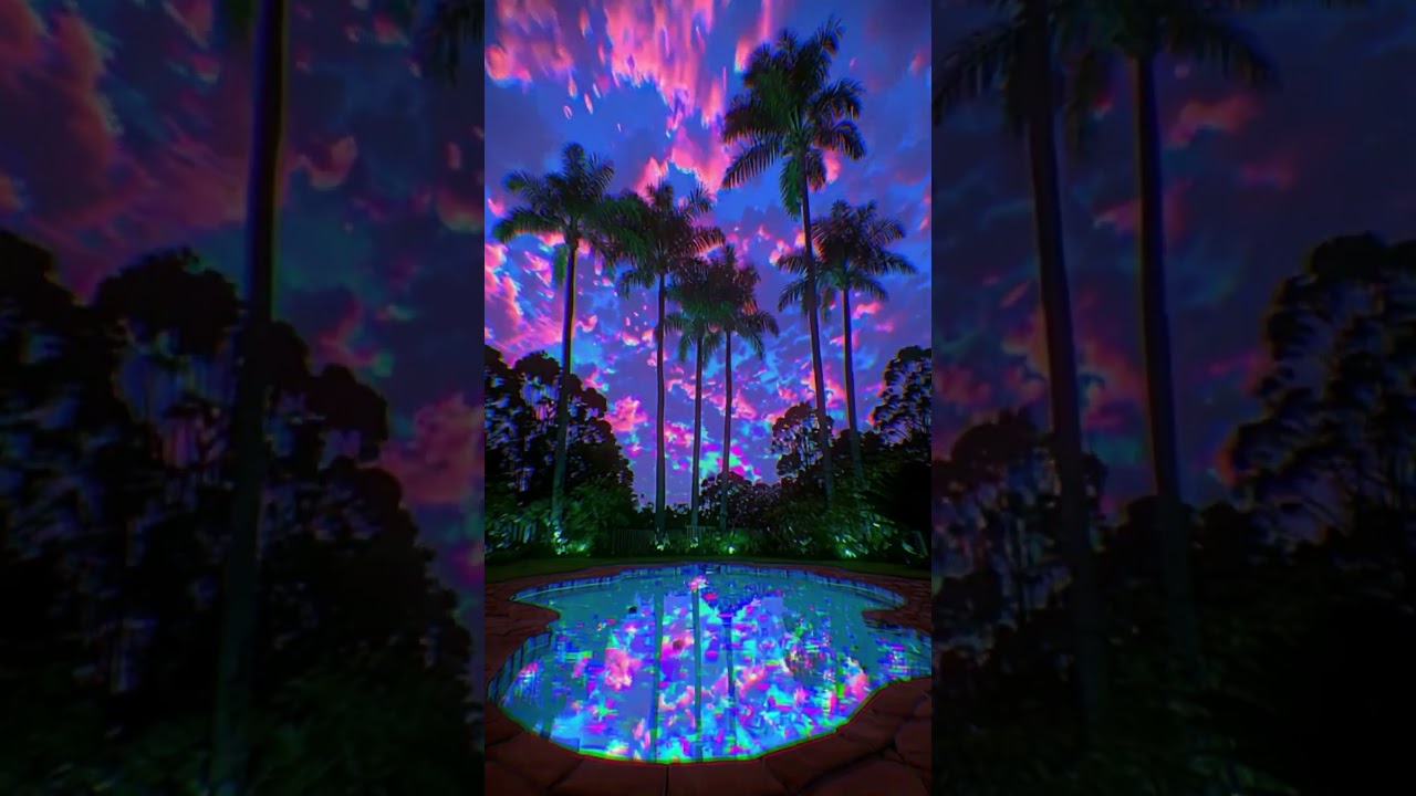 Retro Neon Sunset 🌴 Live Wallpaper