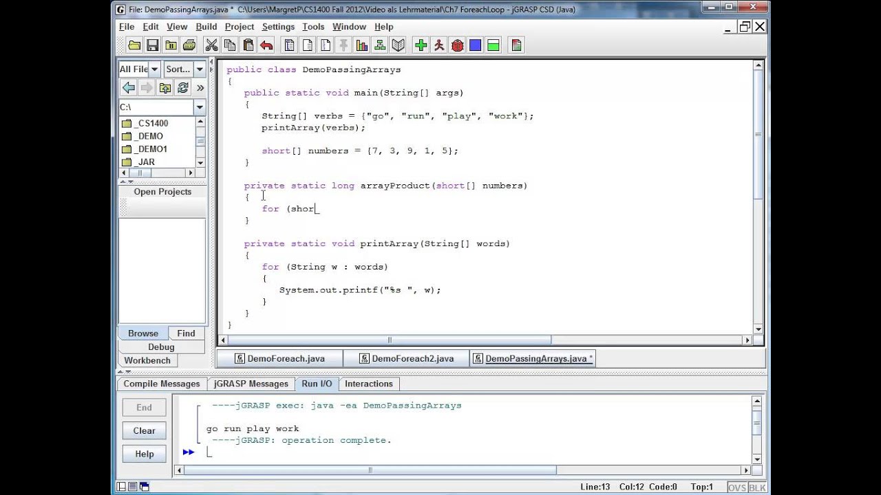 Java Basics - Passing Arrays to Methods