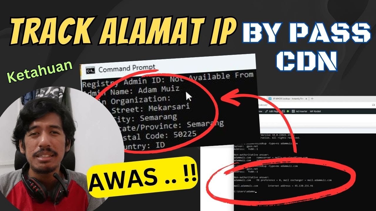 Cara mengetahui alamat ip website dan bypass CDN Cloudflare