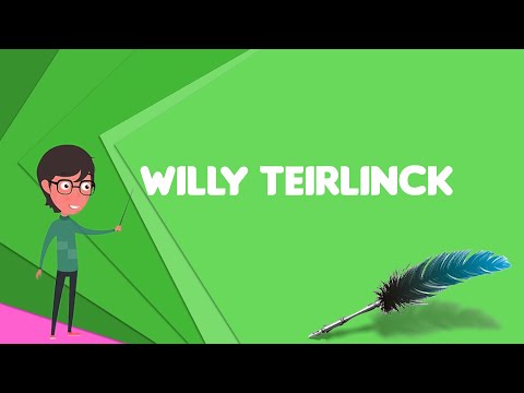 What is Willy Teirlinck? Explain Willy Teirlinck, Define Willy Teirlinck, Meaning of Willy Teirlinck