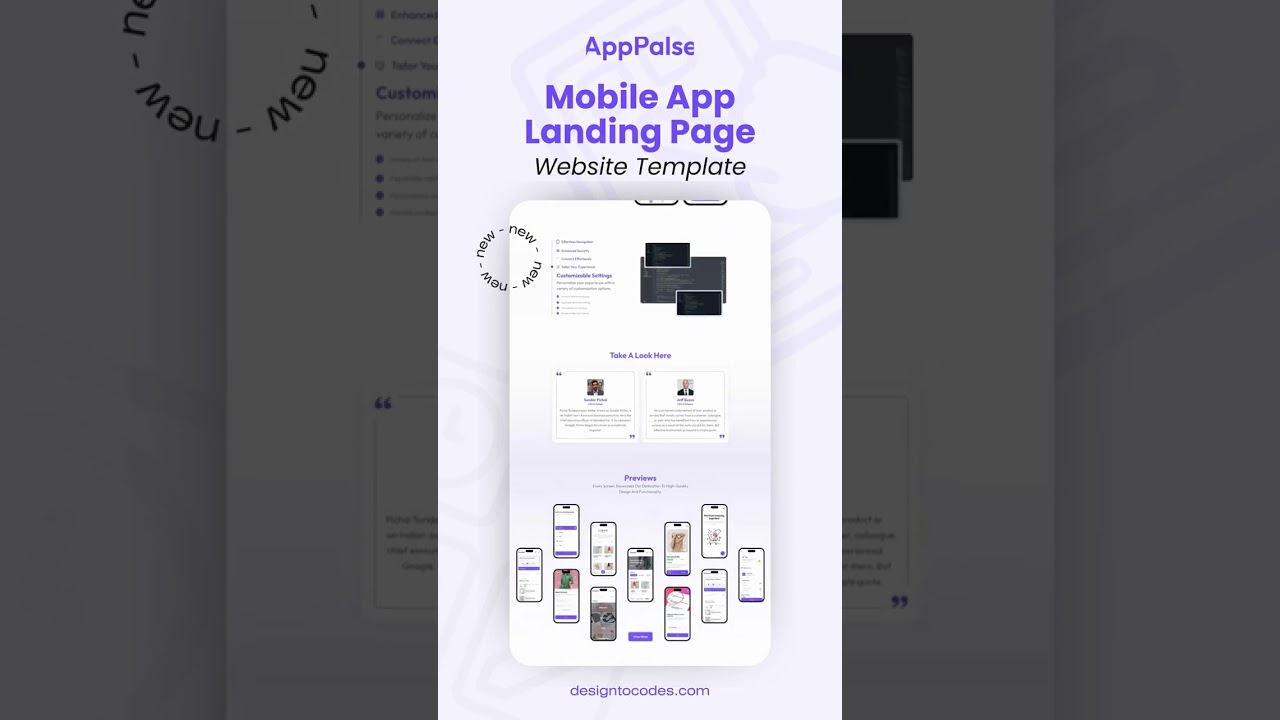AppPalse – App Landing Page Elementor Website Template