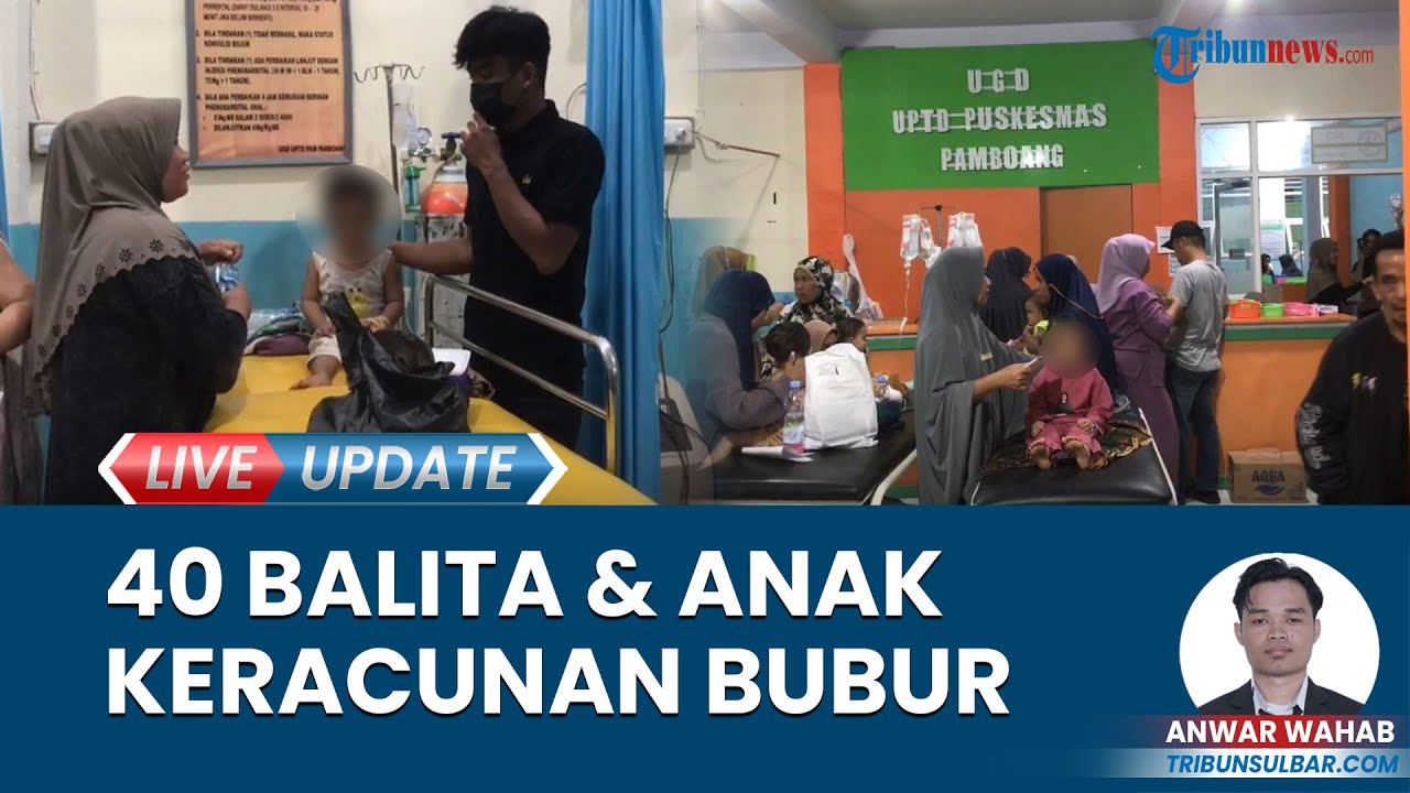 Kondisi 40 Balita dan Anak-anak Keracunan Bubur, Dirawat di Puskesmas Lambang Majene Sulbar ...