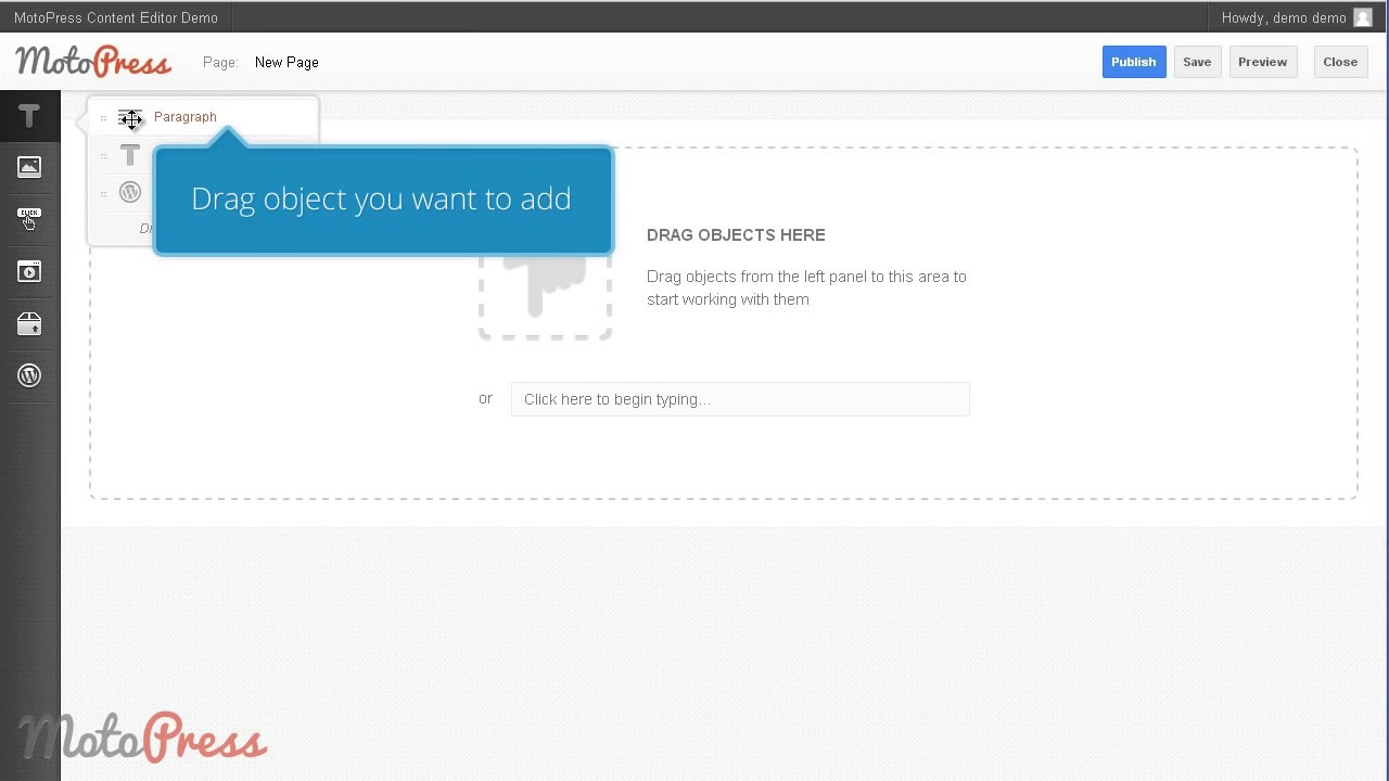 MotoPress Visual Builder: How to add content