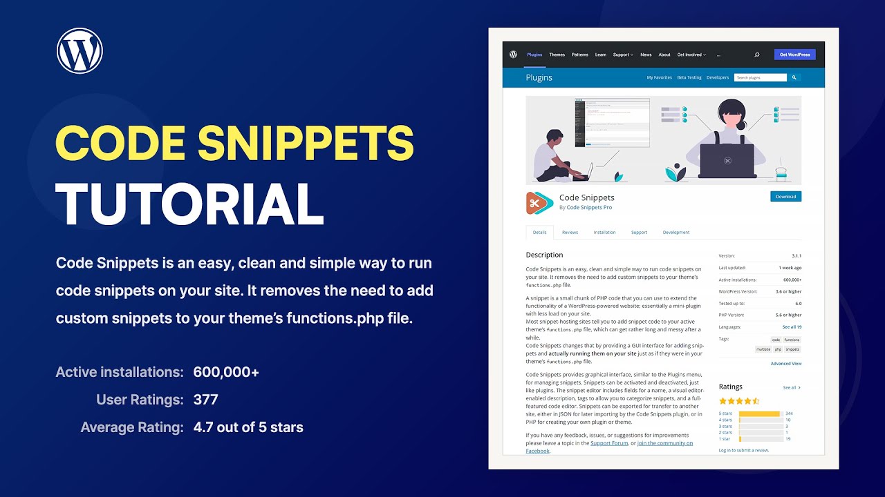 WordPress Code Snippets Plugin Tutorial - WordPress Basics in 2022