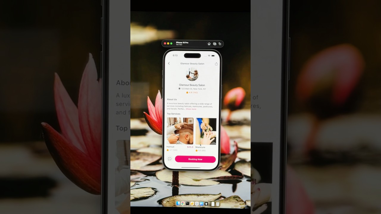 Build a Stunning Salon Booking App in Minutes with Flutter! 💇‍♀️ #shorts