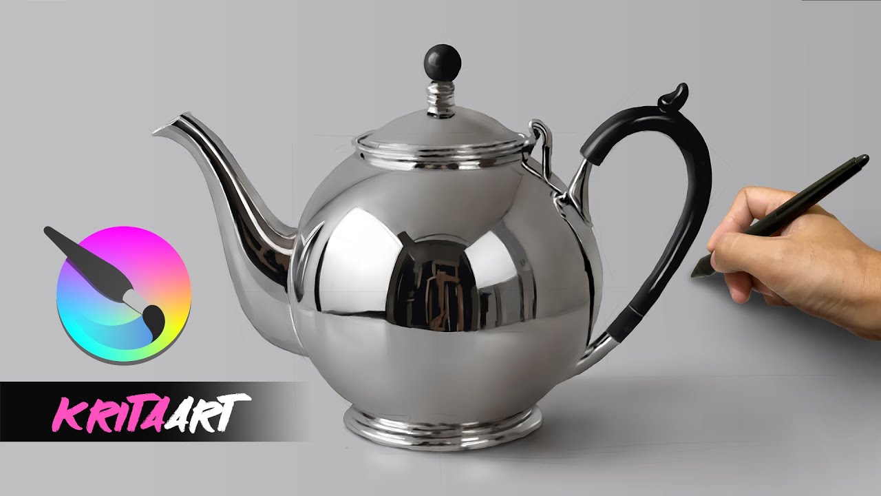 Realistic Chrome Object Painting with Process Timelapse - Finished ...