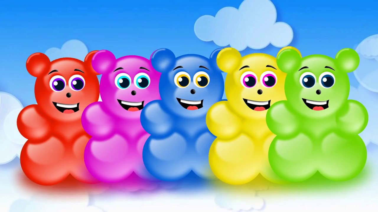 Gummy bear Learn color finger family collection gummy bear