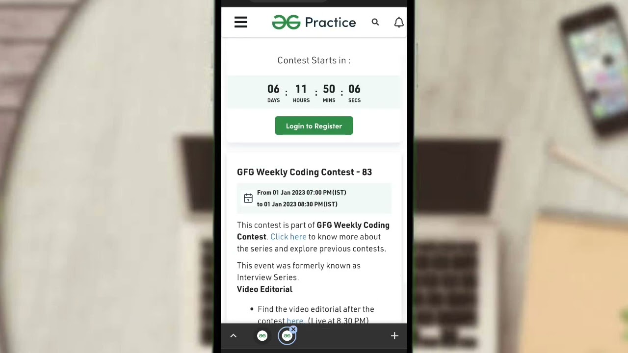 GeeksforGeeks weekly coding contest 2023