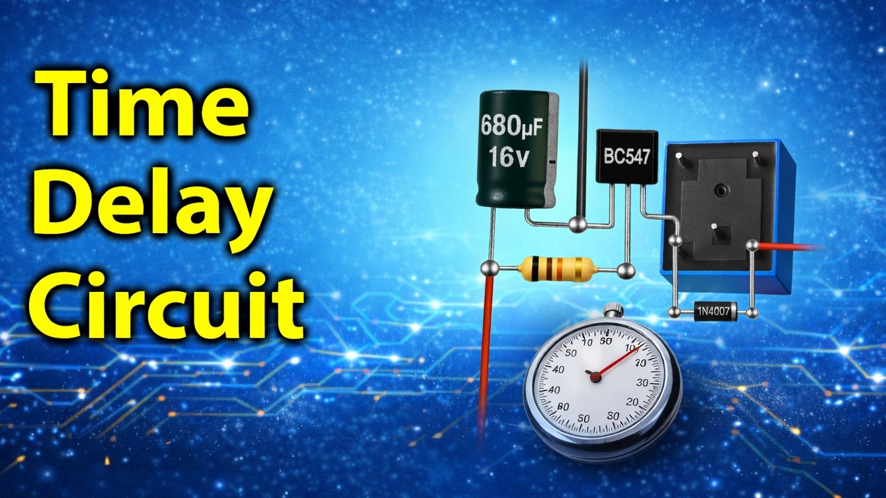 How to Make a Time Delay Circuit  Simple Timer Circuit Using BC547 & Capacitor