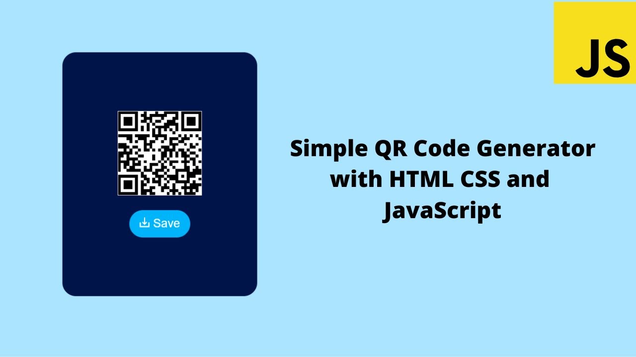 Learn to Build a QR Code Generator: HTML, CSS, and JavaScript Tutorial