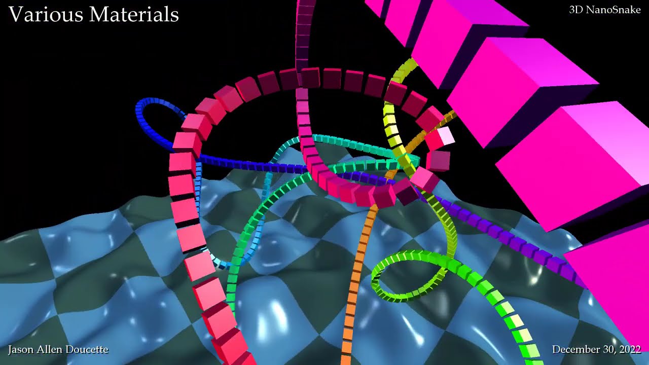 3D Polygon Engine #9 - Multiple Materials, NanoSnake Physics