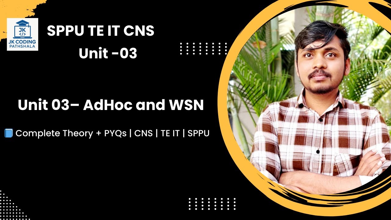 Unit 03 – AdHoc & Wireless Sensor Networks | TE IT CNS | Complete Notes + PYQs | SPPU