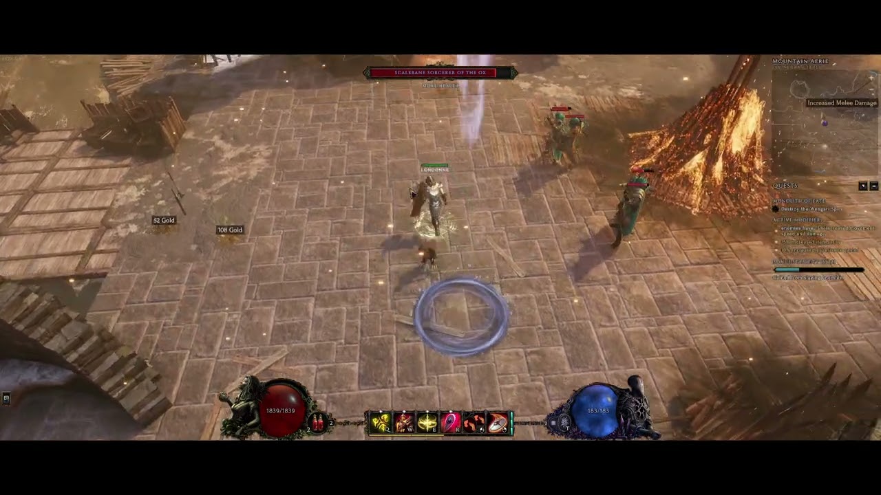 Bonfire section of mountain aerie eats projectiles - Bug Reports - Last Epoch Forums