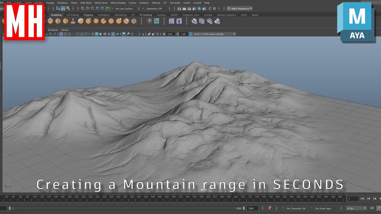 How to model 3D mountains in SECONDS