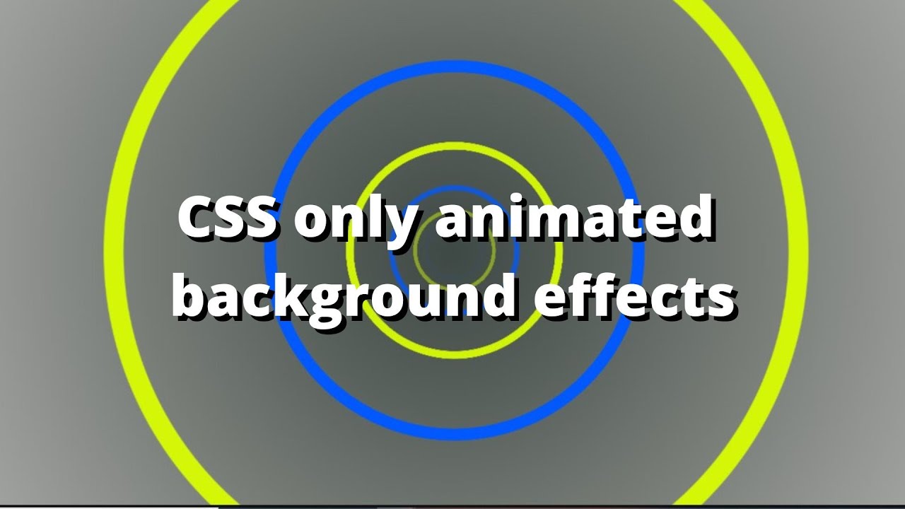 Tunnel animation CSS | CSS only animated background effects