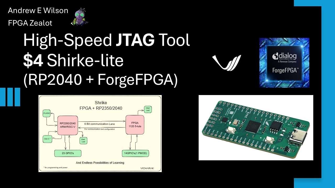 High-Speed JTAG Tool - $4 Shirke-lite (RP2040 + ForgeFPGA)